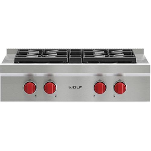 Wolf 30-inch Gas Built-in Rangetop with 4 Sealed Burners SRT304